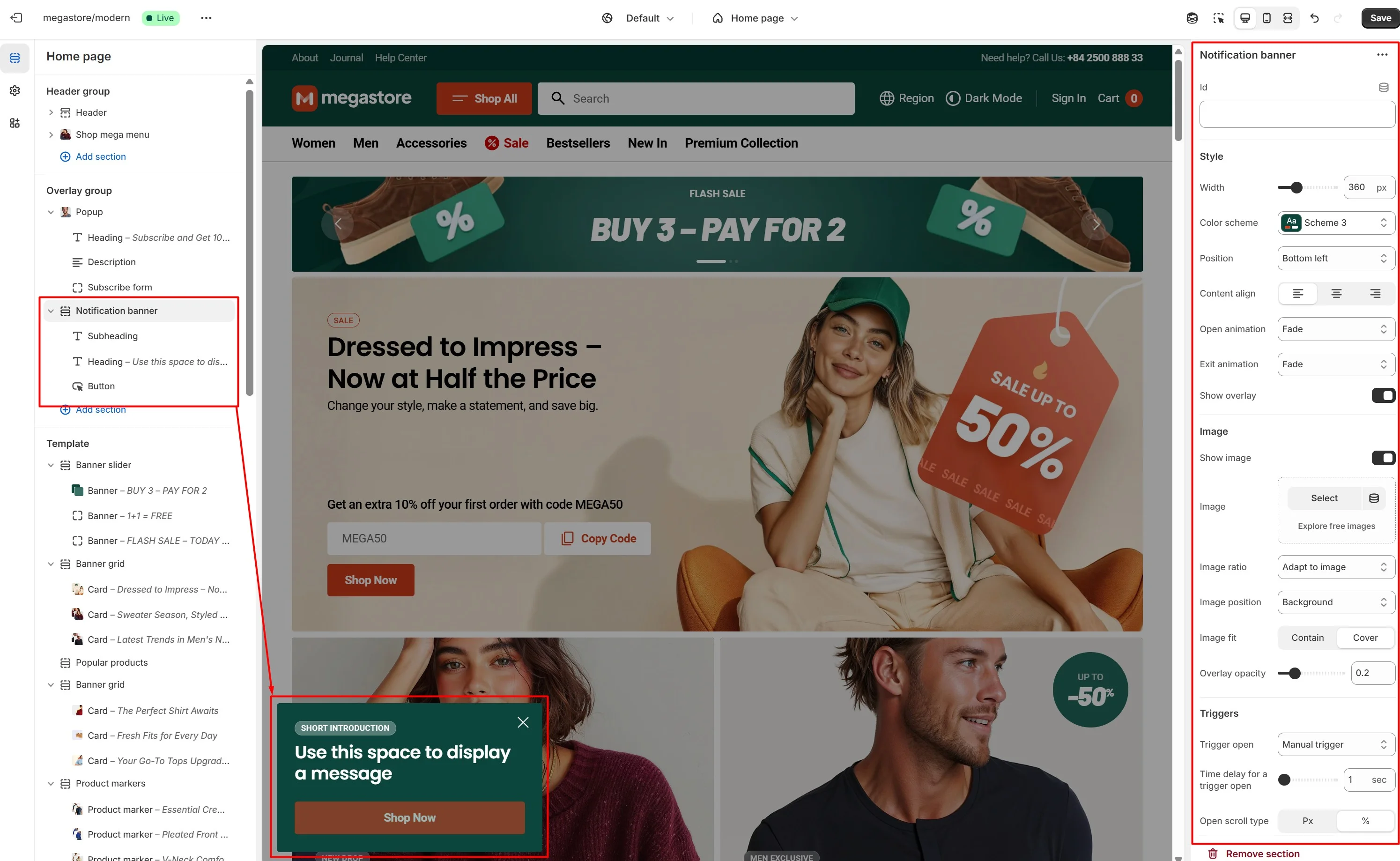 You can also use this banner as a button-trigger for opening another ...